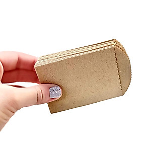 50 Mini Kraft Paper Bags - 4" x 2.5" DIY Craft Supplies Cutlery Bag Party Favor