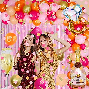 Veuve Before Vows Confetti Party Decor - Rendez Bridal Shower Photo props,Diamond Champagne Pink Rose Red Orange Round Confetti Perfect for Any Event