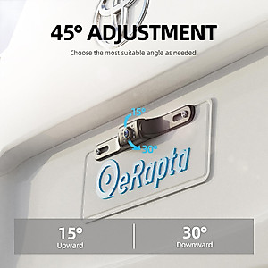 eRapta Backup Camera Rear View License Plate, 45° Adjustment Bracket with 149° Perfect Angle, Night Vision, IP69K Lever Waterproof for Pickup Truck Car SUV Sedan Truck