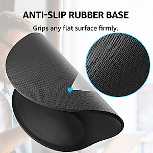 KTRIO Ergonomic Mouse Pad with Wrist Support, Comfortable Keyboard Wrist Rest, Memory Foam Wrist Pad for Keyboard, Mouse Pad Sets for Easy Typing & Pain Relief for Computer, Office & Home, Black