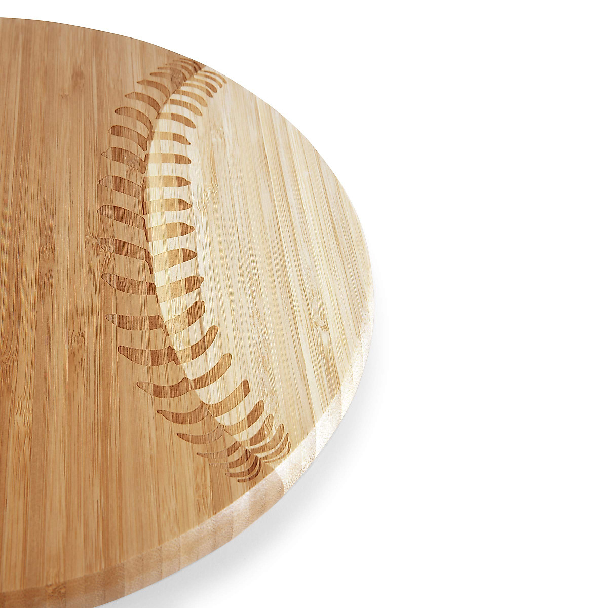 TOSCANA - a Picnic Time brand Home Run Baseball Cheese Board, Novelty Charcuterie Board, Serving Platter - Cheese Boards Charcuterie Boards, Wood Cutting Board, (Bamboo)