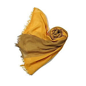 Shanlin Unisex Cotton Scarves for Men and Women (3-Tone Ginger Beige)