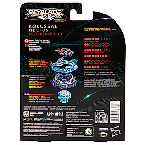Beyblade Burst Pro Series Kolossal Helios Beyblade Starter Pack, Balance Type Spinning Top with Beyblade Launcher, Kid Toys for 8 Year Old Boys & Girls