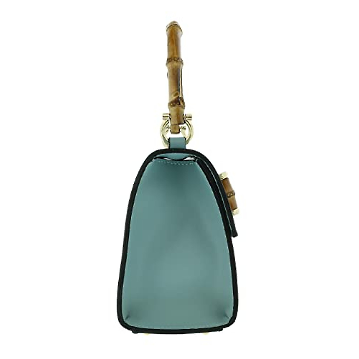 Pierre Cardin Light Blue Leather Small Vintage Structured Satchel Bag for womens