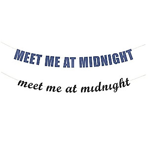 Meet Me At Midnight banner - Midnight Party, Midnight Decor, Midnight Birthday, Birthday at Midnight Party Hanging letter sign (Customizable)