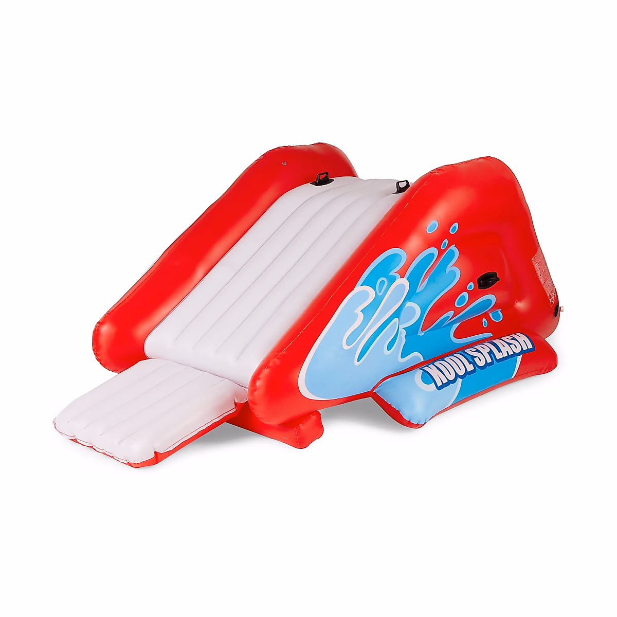 Intex Kool Splash Inflatable Water Slide Play Center for Outdoor Swimming Pool and Backyard with Built in Sprayer, Handles, and Stairs, Red