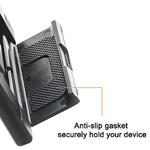 TFY Tablet Wall Mount, Kitchen Wall Mount for Tablets and Smartphones, Fits on Kitchen, Bathroom, Bedroom, Readingroom and More (Black)