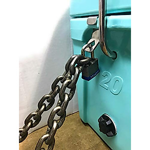 Cooler Lock Bracket Fits Yeti Roadie 20 and RTIC 20, Stainless Steel, Silver, Cooler Mount