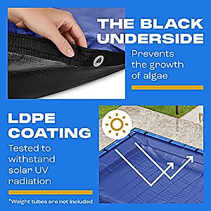 Pool Cover for 20x40 ft Rectangular Pool: Extra Thick & Durable Inground Pool Cover |Sapphire Series of Premium Cold- and UV-Resistant Pool Cover | In-Ground Pool Protection | by Yankee