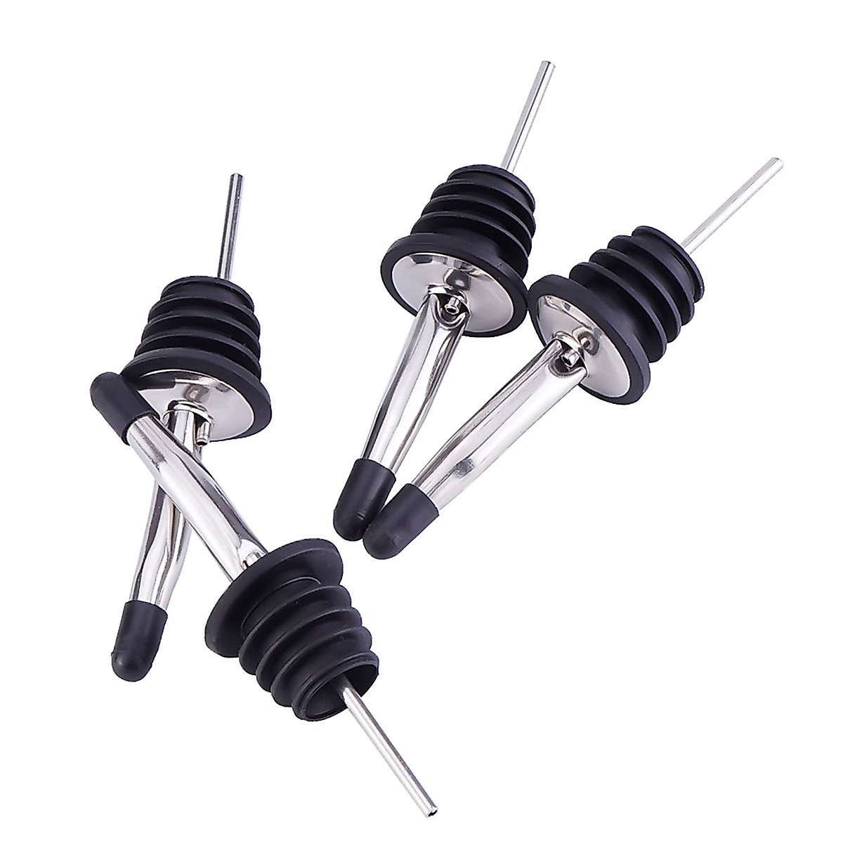 eBoot 150 Pack Pour Spot Caps Pourer Covers Liquor Caps Bottle Spout Dust Protection for Liquor Bottles, Black