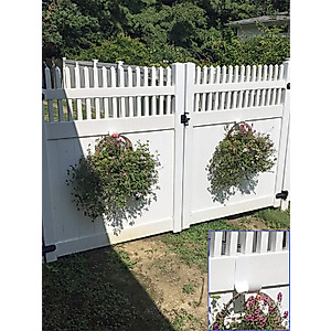 MIDE Products Aluminum Slip-on Fence Hooks, 2-06-WHITE, Pair