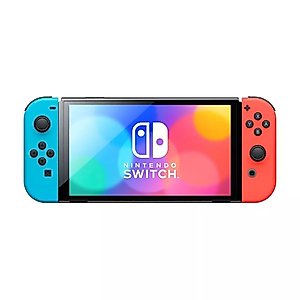 Nintendo Switch – OLED Model w/Neon Red & Neon Blue Joy-Con (Renewed)
