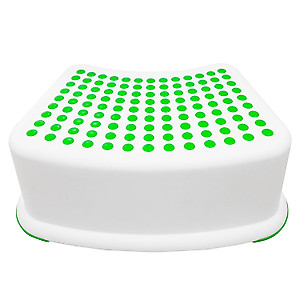 Kids Green Step Stool - Great for Potty Training, Bathroom, Bedroom, Toy Room, Kitchen, and Living Room. Perfect for Your House
