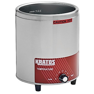 Kratos Commercial Electric Nacho Cheese Dispenser with Pump, 3.5 Quart Capacity. Accepts #10 Cans. Hot Topping Dispenser for Hot Fudge, Caramel, Cheese. 120V, 550 Watts (29M-009)