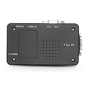 M MAKETHEONE RCA to VGA Adapter, Composite AV S-Video RCA Input to VGA Female Output Converter, Transfer Video Graphic Signal from CCTV PC Laptop DVD DVR VCR TVBox to VGA Monitor Projector Computer