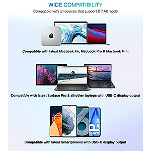 BlueRigger Premium USB C to HDMI Cable (10ft, 4K 60Hz, Braided, USB Type C) – Thunderbolt 3 Compatible with MacBook Pro/Air, iMac, Chromebook Pixel, Samsung Galaxy/Note, Dell, Surface Book