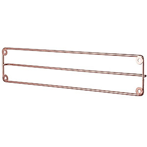 MyGift Modern Minimalist Sunglasses Hanger Holder Copper Tone Metal Wire Wall Mounted Eyewear Display Rack, Hanging Eyeglasses Storage Rail Bar