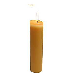 Beeswax Candle Works, 8.5 x 1.5-Inch Pillar, 35-Hour, 100% USA Beeswax