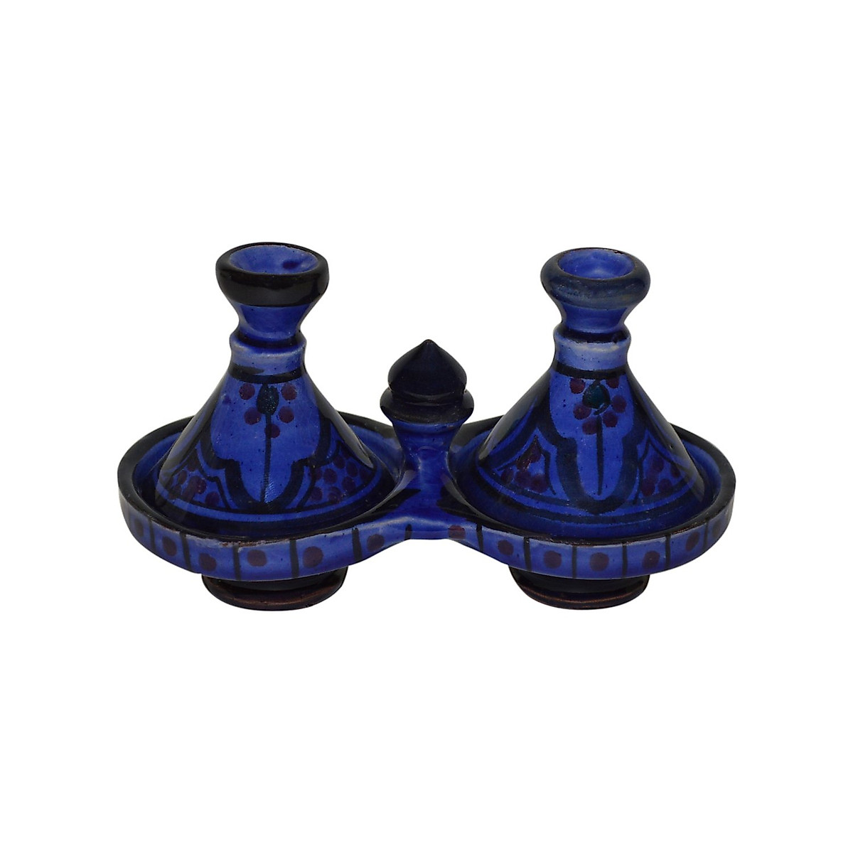 Moroccan Handmade Tagine Double Spice Holder seasoning Container