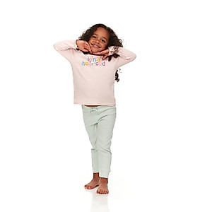 Cudlie 5-Pack Infant Girl Long Sleeve Shirt - Basic Baby Tees, Blouses, Tops - Solid Polka Dot & Printed Tshirts, 18M