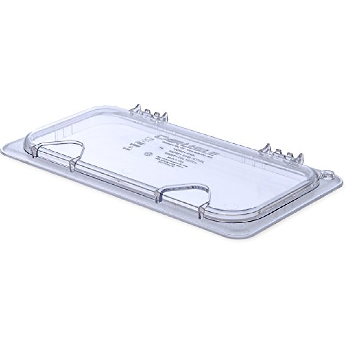 Carlisle FoodService Products 10279Z07 EZ Access Hinged Lid with Handle and Notch, Third Size, Clear