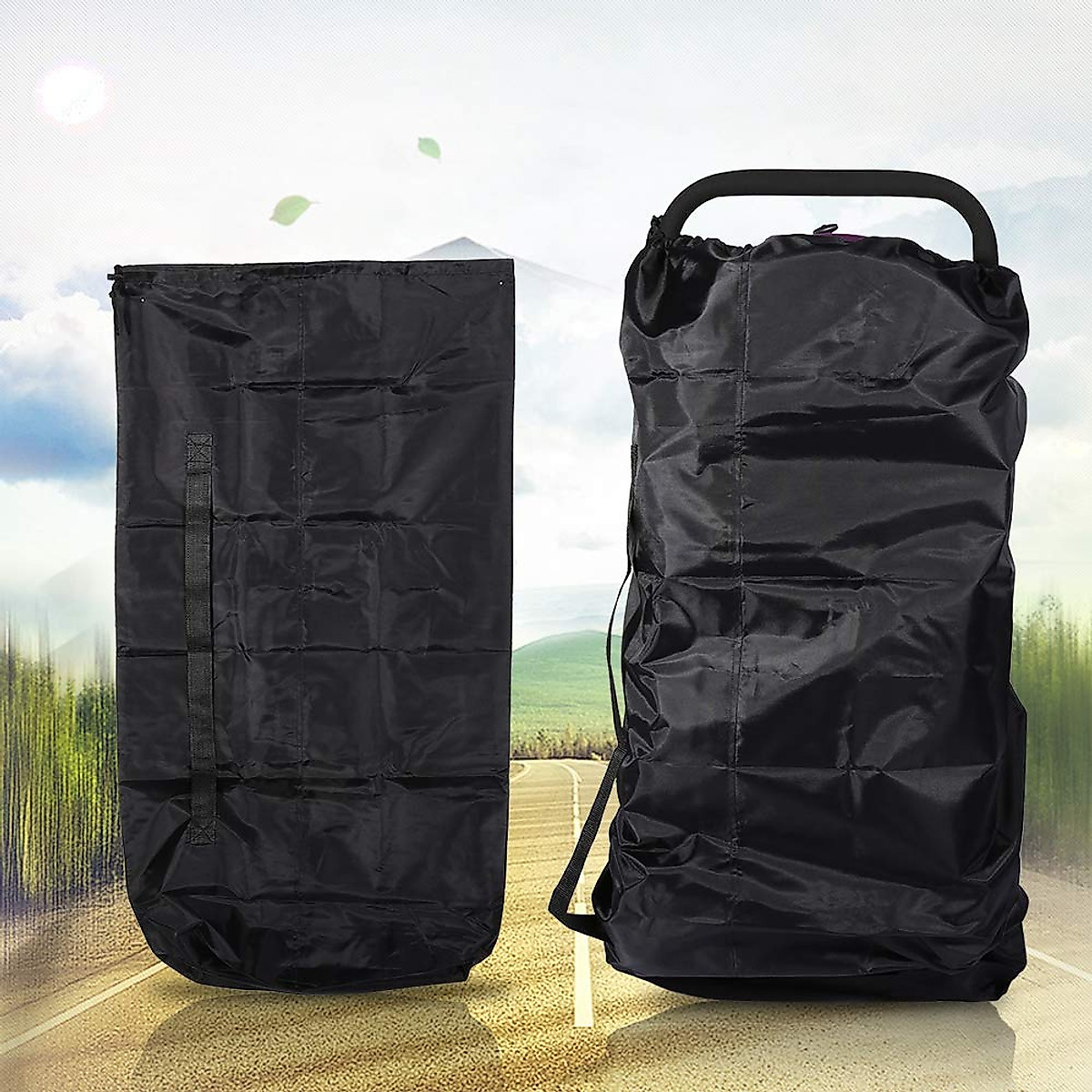 Large Pushchair Travel Bag,Tear Resistant Stroller Transport Bags,Buggy Foldable Carrying Storage Bag for Airport Driving Travel(Cart 1175333)