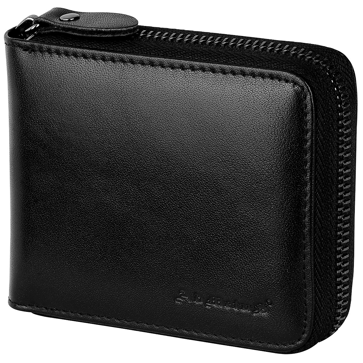 Admetus Wallet for Men Bifold Leather Zipper Wallet RFID Blocking Card Holder Black2019