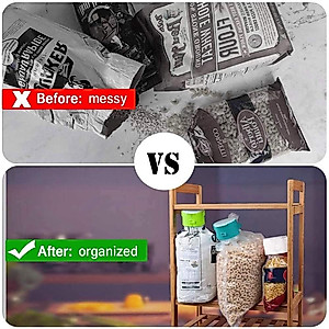 Prinaight Food Storage Bag Sealing Clips Plastic Cap Sealer Clip with Pour Spouts Snack Candy Storage Fresh Clamp Kitchen Organizer (Grey)