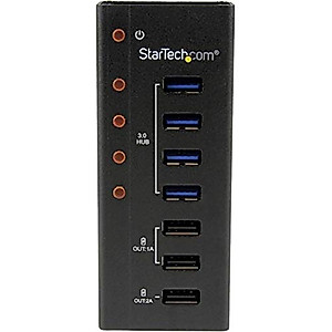 StarTech.com 7 Port USB 3.0 Charging Hub - 4 x USB-A, 3 x USB-A Dedicated Charging Ports - Powered Mountable USB Charging Station (ST4300U3C3)