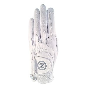 Zero Friction Ladies Cabretta Elite Golf Glove, Left Hand, White, One Size