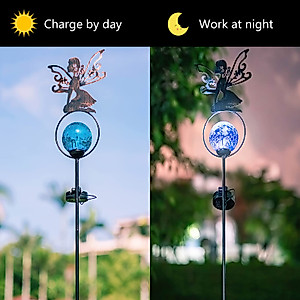 VEWOSTAR Outdoor Solar Light Fairy Decor Path Light Solar Light Stake for Garden Patio Yard