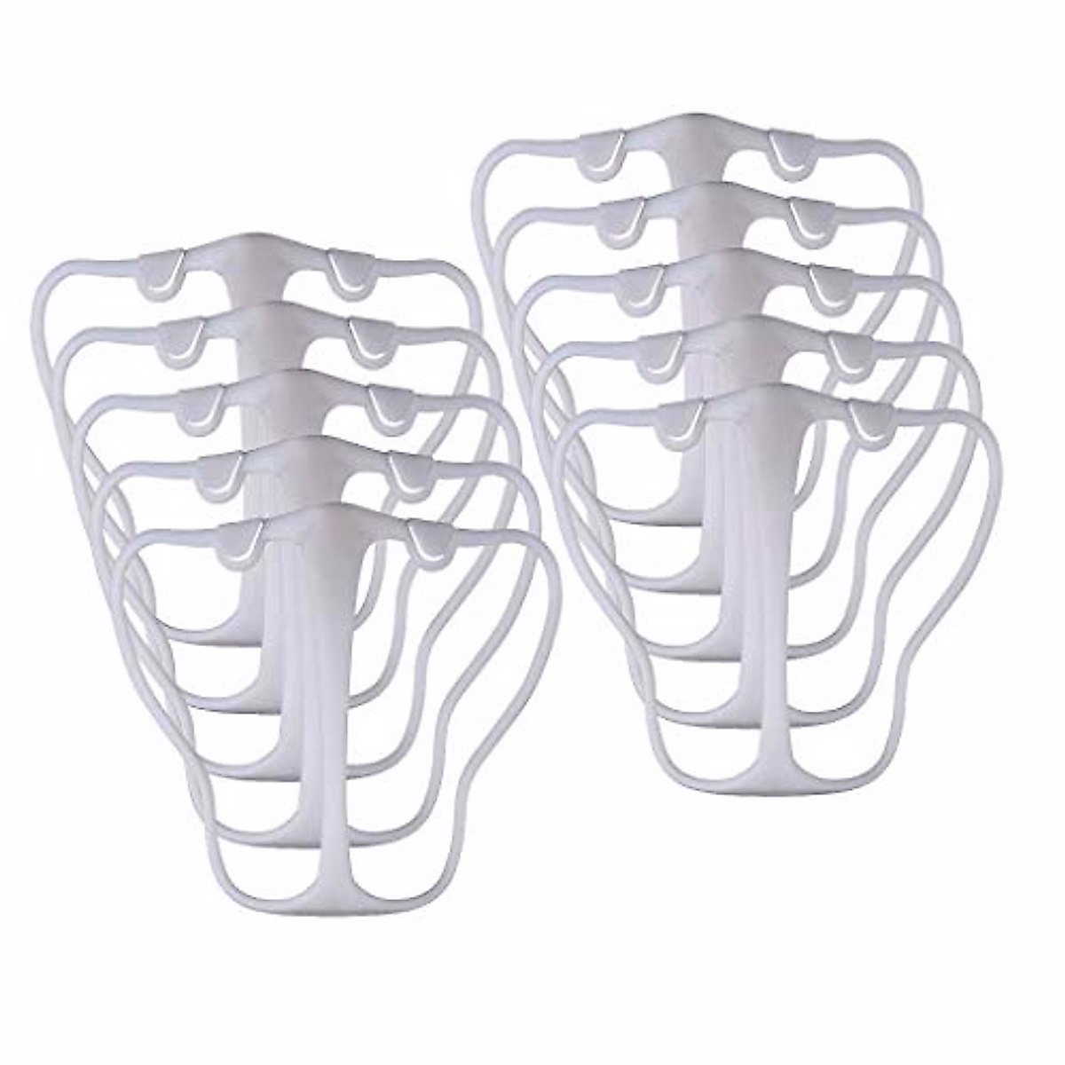 Sweetums Signatures 5/10/20pc 3D Food Grade Silicone Face Wearing Holder & Support- Increases Breathing Space to Help Breathe Smooth,Protect Makeup, do not Stick Lipstick (10PC)