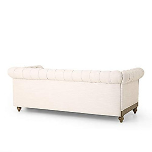 Christopher Knight Home Castalia Sofas, Beige + Dark Brown