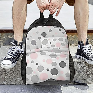RLDOBOFE Modern Polka Dot Pattern Backpack For Women Men Travel Laptop Backpack Rucksack Casual Daypack Lightweight Travel Bag