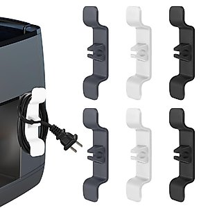 6 Pcs Cord Organizer for Appliances, Stick-on Kitchen Appliance Cord Organizer, Cable Management Cord Winder Wrapper with Adhesive, for Blender, Coffee Maker, Air Fryer, Kitchen Appliances