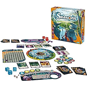 Seasons Board Game - Tactical Card and Dice Game for Wizards, Engaging Strategy Gameplay, Fun Family Game for Kids and Adults, 2-4 Players, Ages 14+, 60 Min Playtime, Made by Libellud