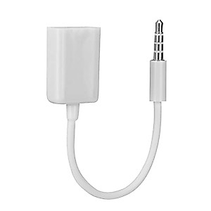 GOWENIC USB to Aux Adapter, Female USB to 3.5Mm Male Jack Audio Adapter Plug Aux Audio Cable Converter Adapter Cord, USB Adapter for Car