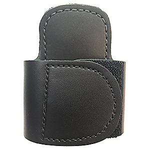 The BATCLIP (Black) - Premium Leather Handmade Clip-on Stethoscope Hip Holder; no More Neck Carrying, Loss, or Misplacement. Proudly Carry Your high-end Stethoscope with Taste and Style.