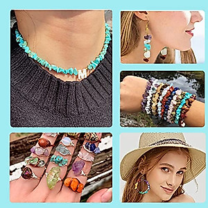 1250+ Pcs Crystal Beads for Jewellery Making 24 Colors Irregular Gemstone Chip Beads for Necklace Bracelet Ring Earring DIY Crystal Jewellery Making Kit