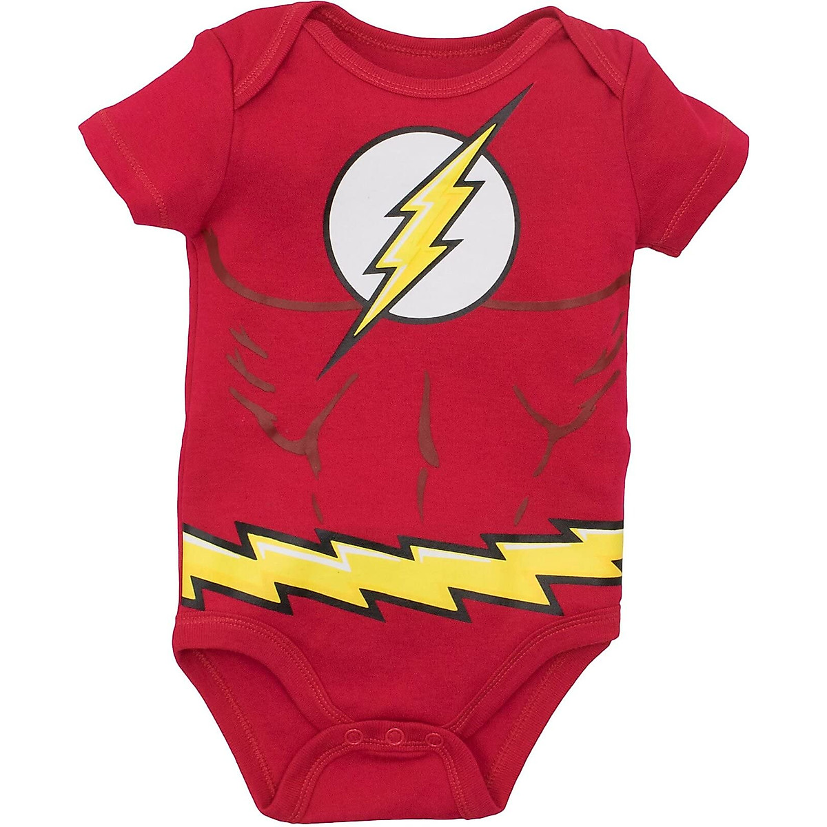 Warner Bros. Justice League Baby Boys' 5 Pack Superhero Bodysuits - Batman, Superman, The Flash, Aquaman and Green Lantern (6-9M)