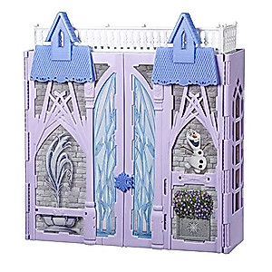 Disney Frozen Fold and Go Arendelle Castle Playset Inspired 2 Movie, Portable Play - Toy for Kids Ages 3 and up