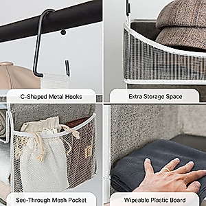 StorageWorks 3-Shelf Hanging Closet Organizer, Adjustable Hanging Closet Organizers and Storage, Gray, Canvas, 12 ¾”W x 12 ¾”D x 32”H
