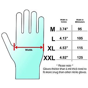 Adenna DLG675 Dark Light 9 mil Nitrile Powder Free Exam Gloves (Black, Medium) Box of 100