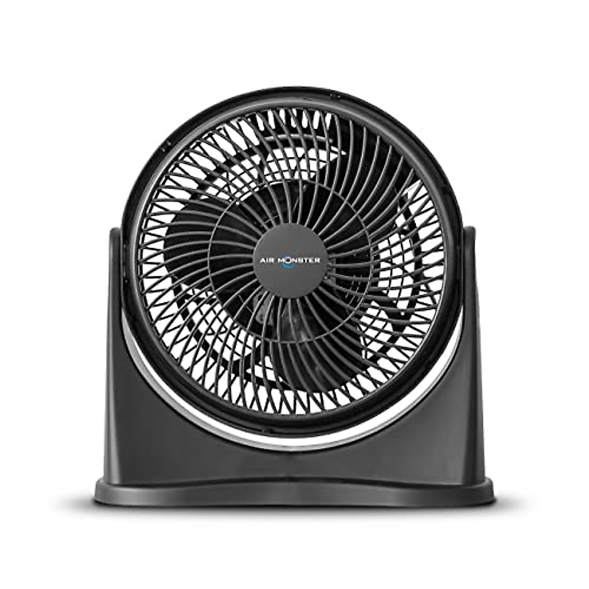 Air Monster 15655 High Velocity 3 Speed 8 Inch Adjustable Tilt Mini Personal Desk Fan with Wall Mount Option and Carry Handle, Black