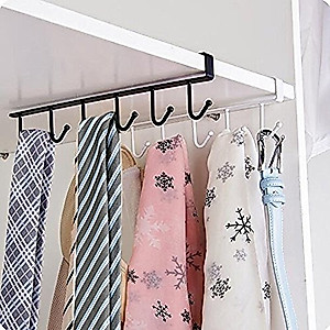 EigPluy 2pcs Mug Hooks Under Cabinet,Nail Free Adhesive Coffee Cups Holder Hanger for Cups/Kitchen Utensils/Ties Belts/Scarf (White)