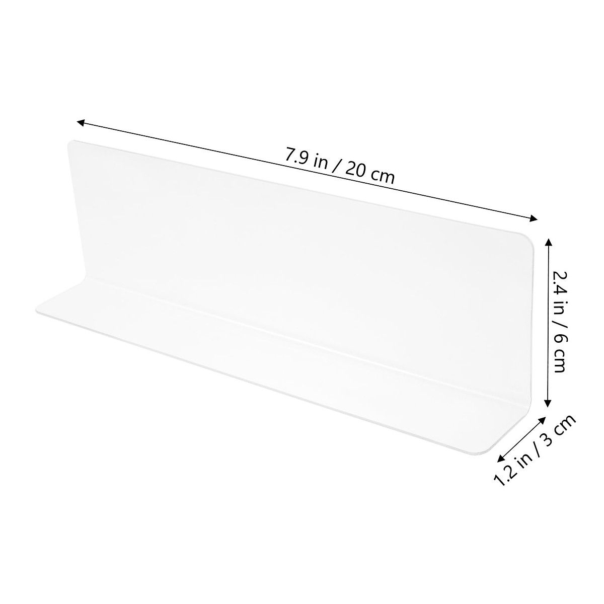 BUGUUYO 10pcs Dividing Partition L-Shaped Shelf Separator Closet Divider Closet Shelf Organizer Clear Bookshelf Separator Supermarket Shelf Dividers Plastic Shelves Towel PVC Vertical Tray