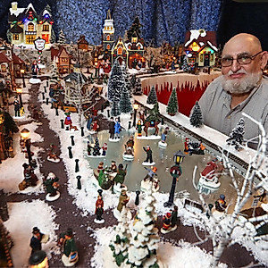 Christmas Village Figurines Decoration Set - Perfect Addition to Your Christmas Indoor Decorations & Snow Village Displays - A Thoughtful Gift for Your Loved Ones (30 Piece Christmas Village Set)