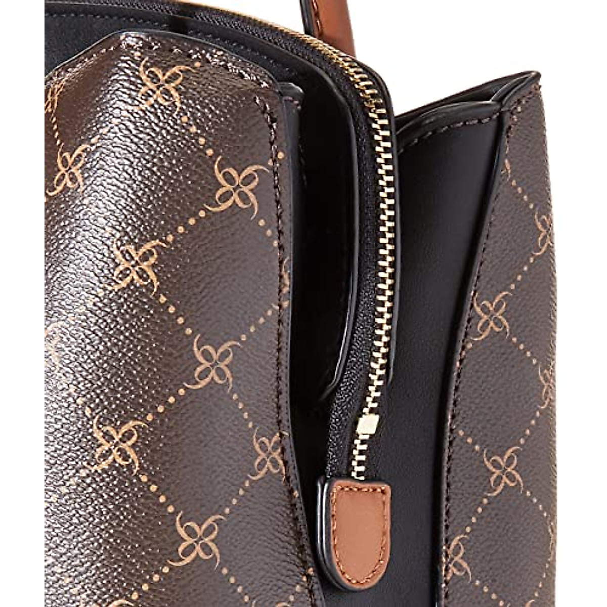 NINE WEST Lorraine LRG Jet Set Satchel, Dk Bourbon Multi