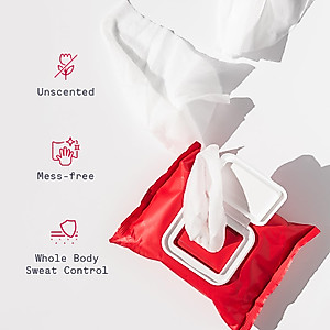 Duradry Antiperspirant Wipes - Maximum Strength, Antiperspirant for Hands & Feet, Deodorizing Sweat Wipes, Talc-Free, Blocks Sweat & Odor, Dermatologist Recommended - Unscented, 1-Pack