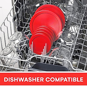 Wood Grip - Lids for Pyrex and Anchor Round Glass Containers - Lids For Pyrex Glass Containers - Replacement Lids (Red, 2 Cups, 6 Pack)